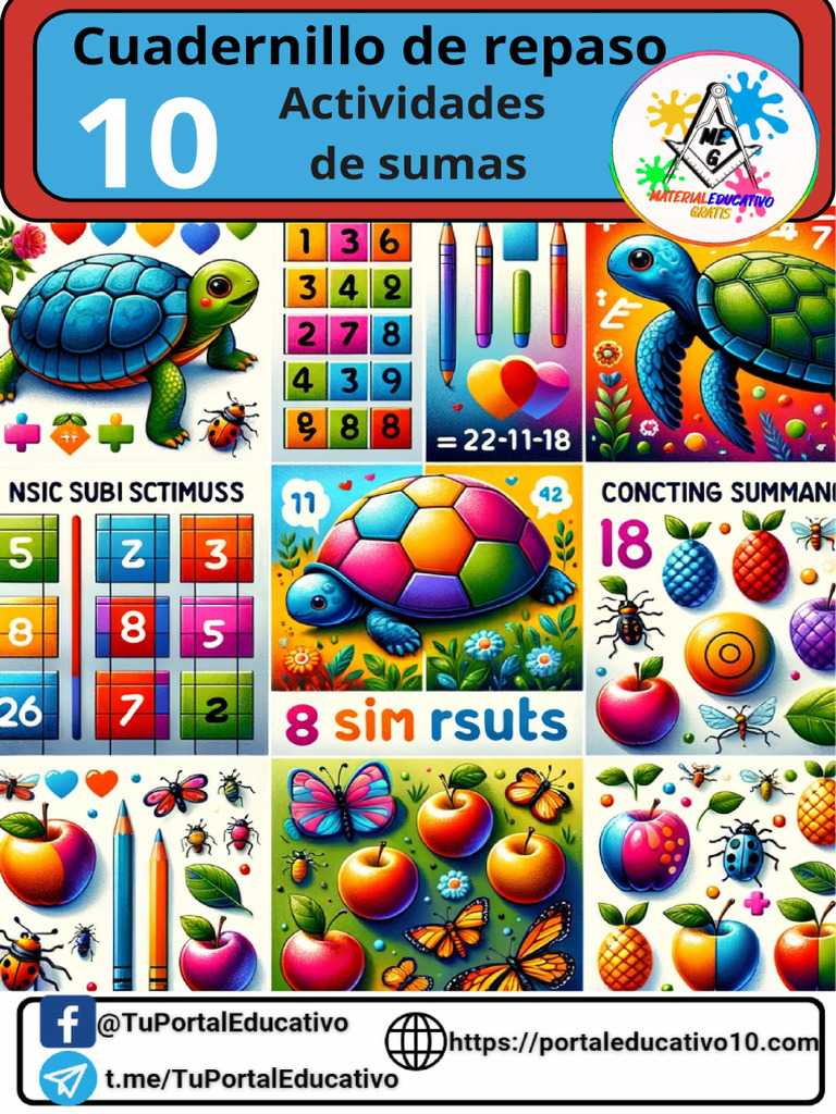 Cuadernillo Dinámico 10 Formas de Aprender A Sumar Portaleducativo10 | PDF