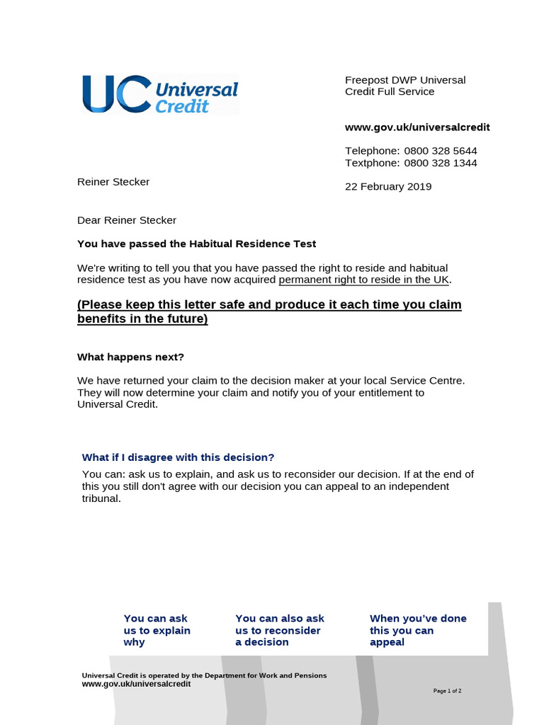 UC Letter Reiner Stecker | PDF