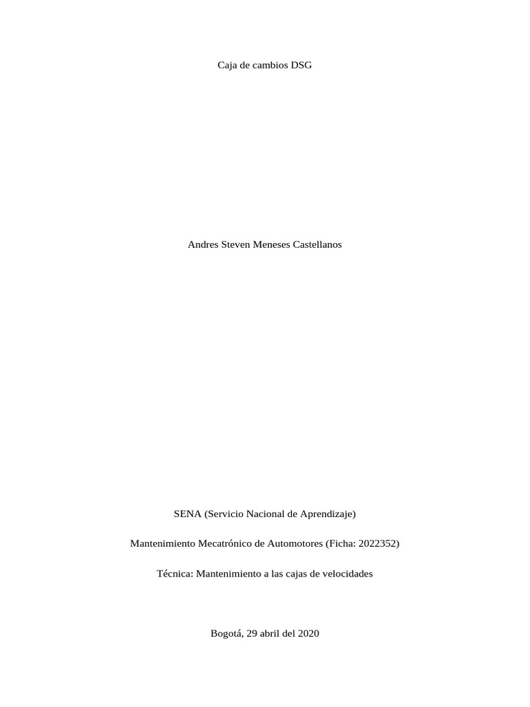 Caja de Cambios DSG | PDF