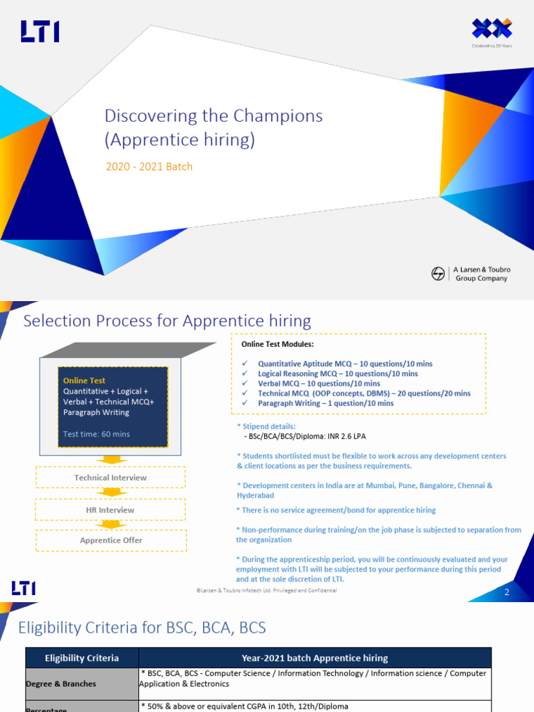 Apprentice Hiring Process Details - 2021 Batch (Non-Engg. & Diploma) | PDF