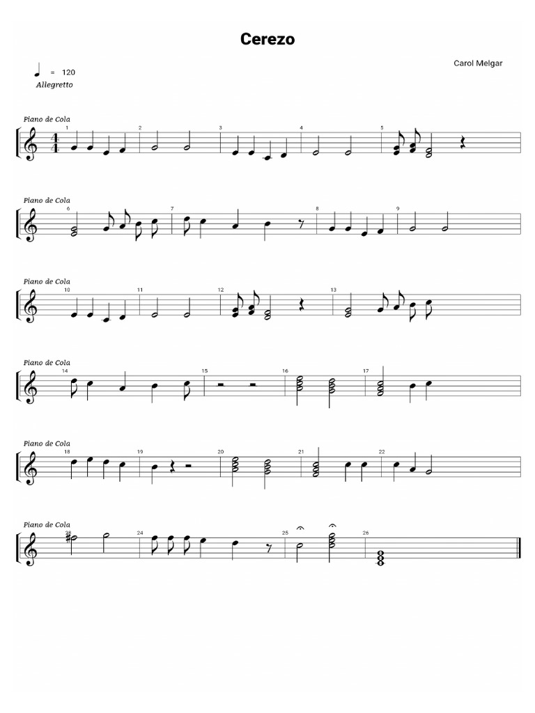 Partitura Cerezo | PDF