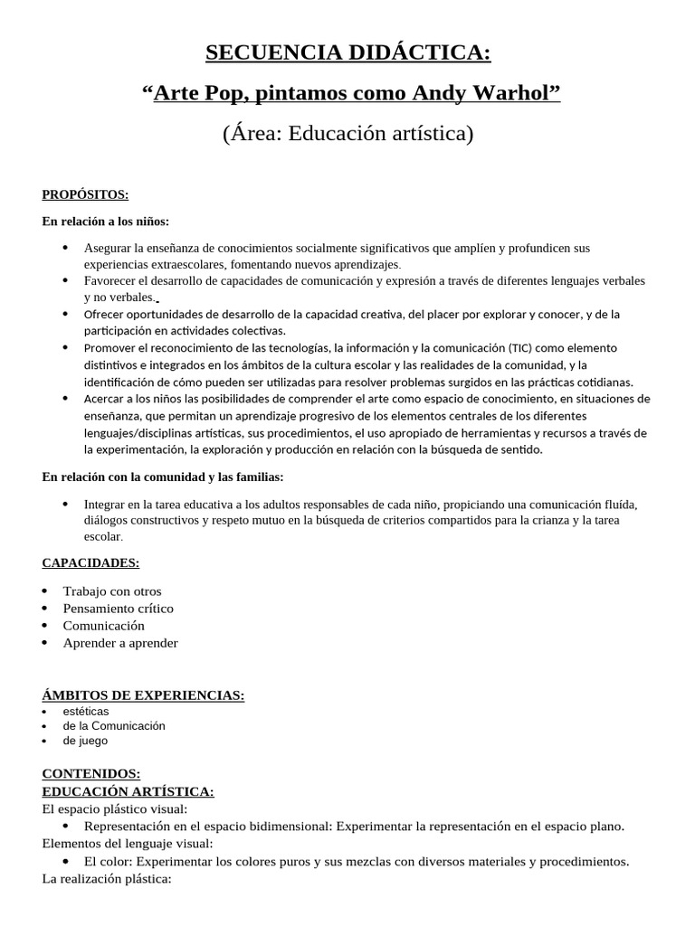 Andy Warhol. Arte Pop | PDF