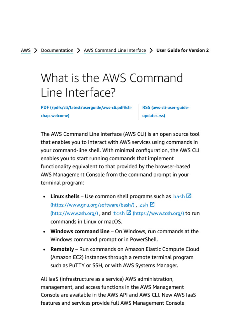 What Is The AWS Command Line Interface - AWS Command Line Interface | PDF