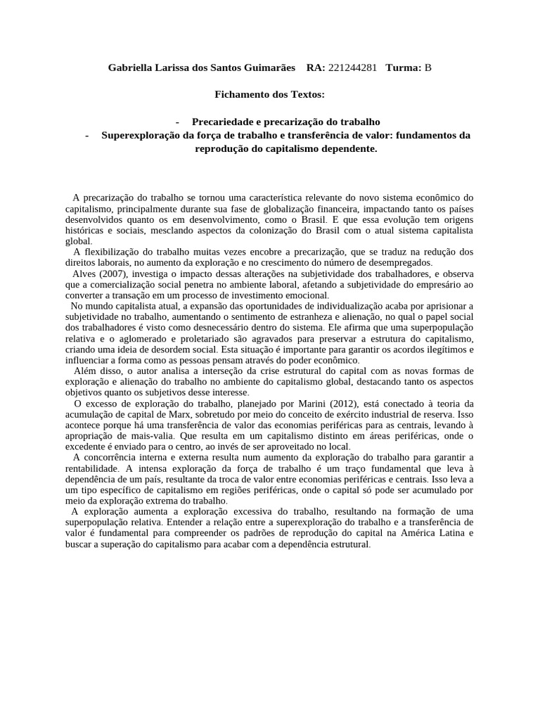 Fichamento Aula 9 | PDF