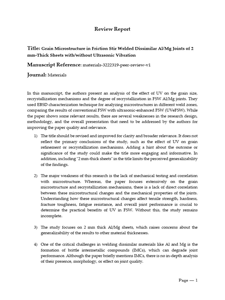 Reviewer Report - Materials-3222319 | PDF