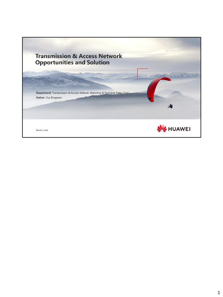 HCSA Presales Transmission+&+Access+V1.0+Training+Material | PDF | Wavelength Division ...