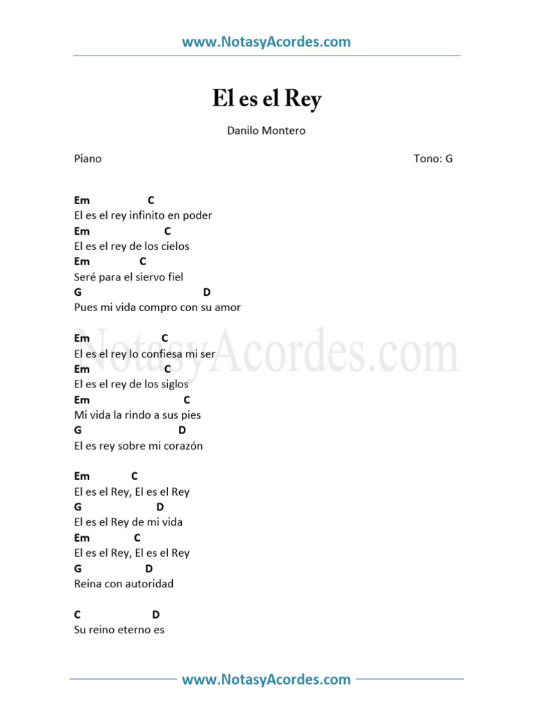 El Es El Rey Danilo Montero | PDF