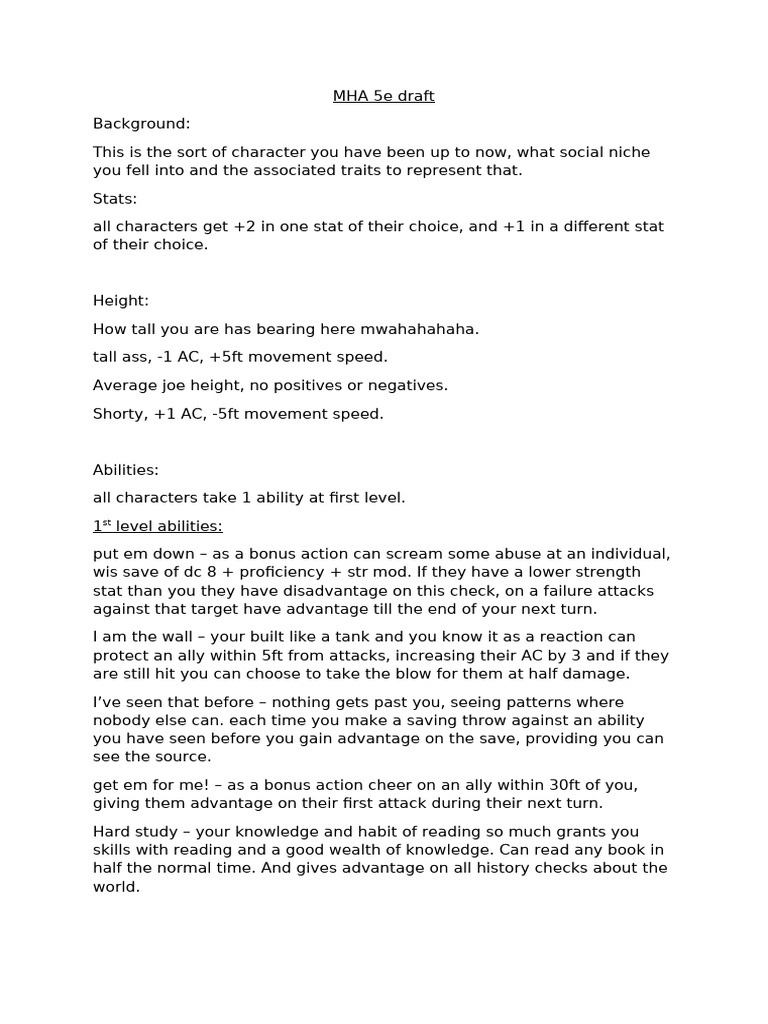 MHA 5e Draft | PDF
