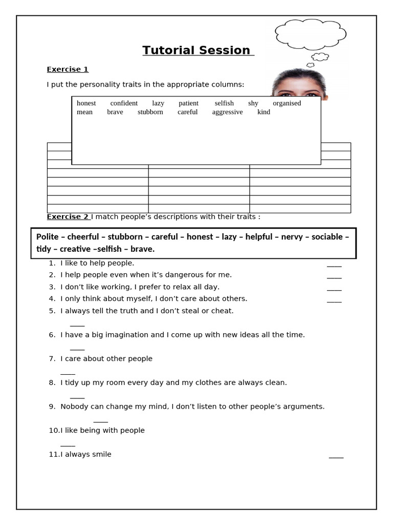 Personality Traits 3MS TS | PDF