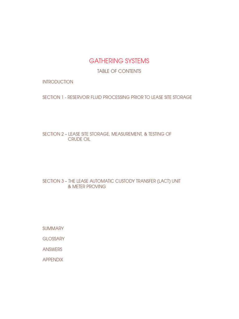 08.gathering System | PDF