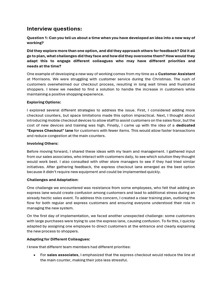 ODEON CEM Interview | PDF