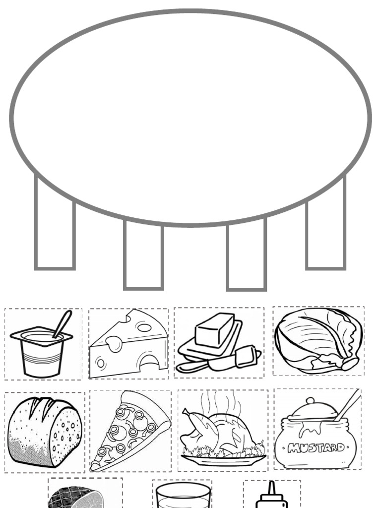 Food and Table Cut Out | PDF