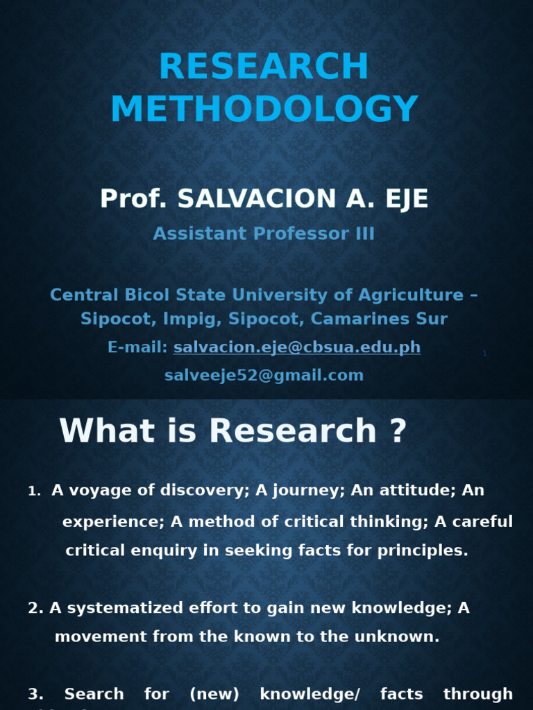 Research Methodology Overview Guide | PDF | Survey Methodology | Experiment