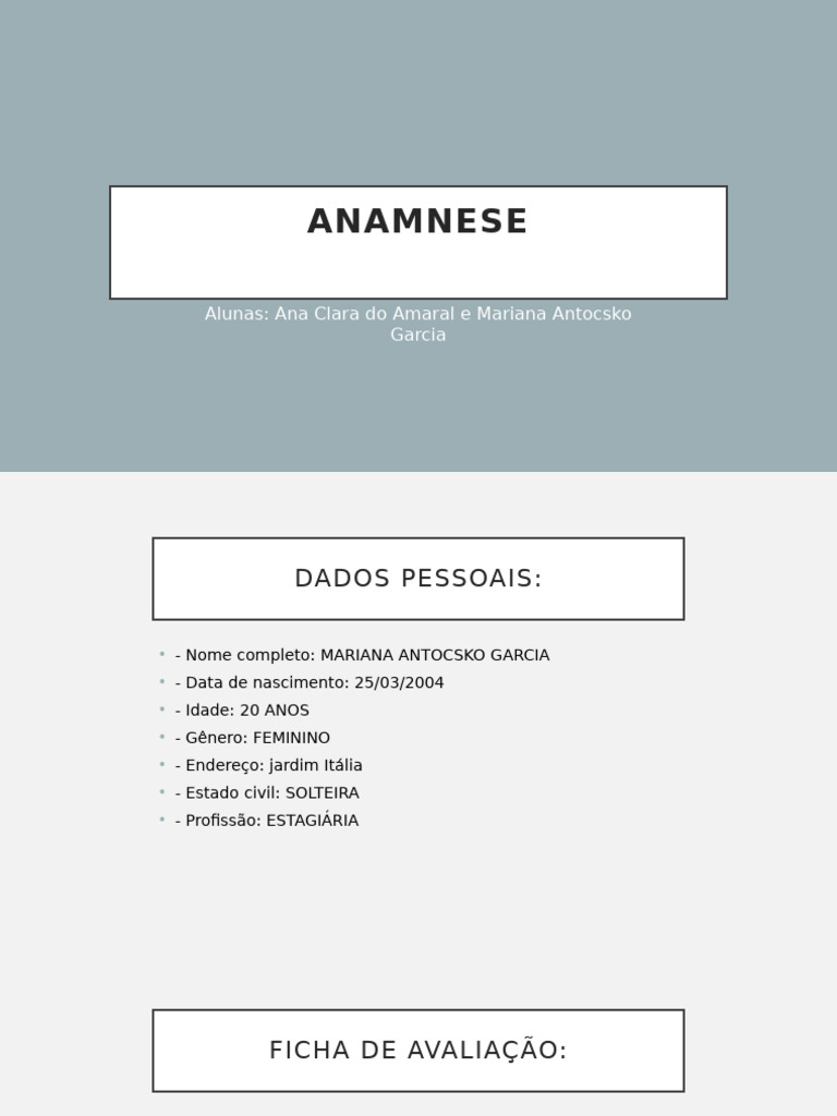 Anamnes e | PDF