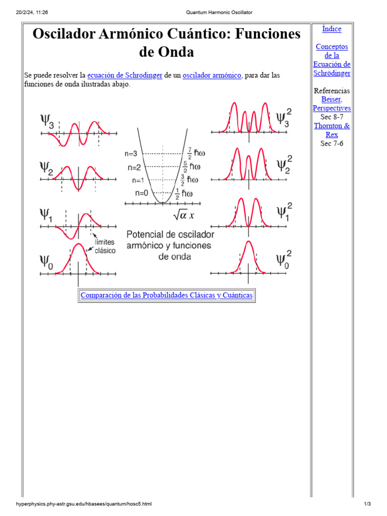 Quantum Harmonic Oscillator | PDF