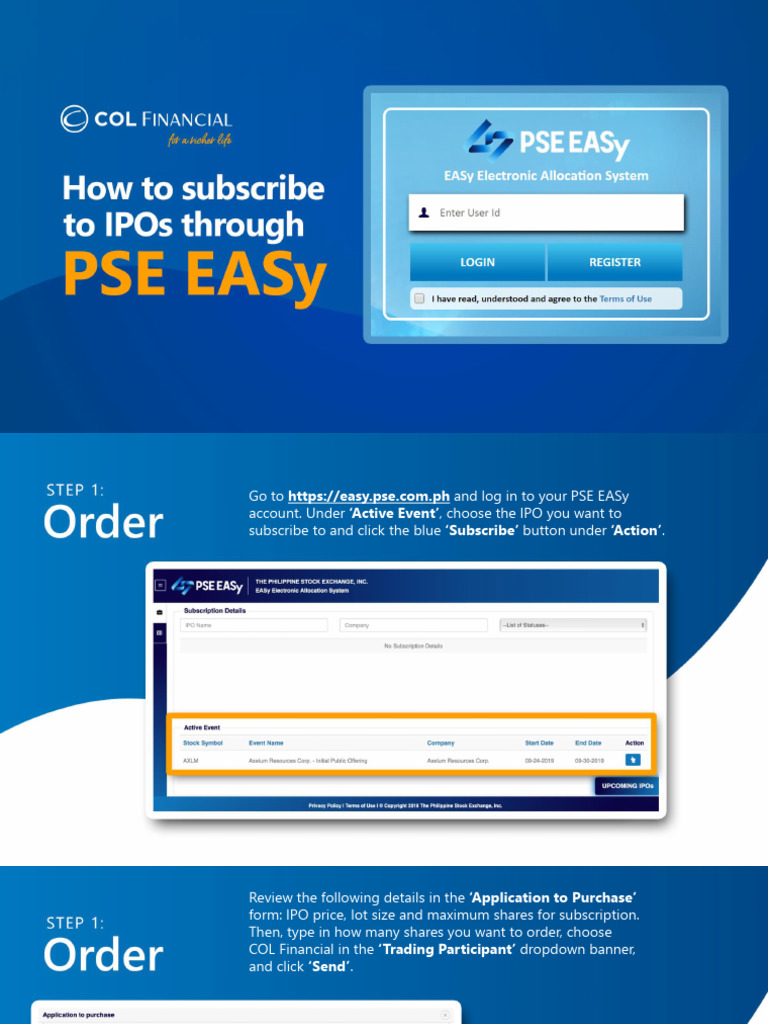 PSE EASy How To Subscribe To IPOs | PDF
