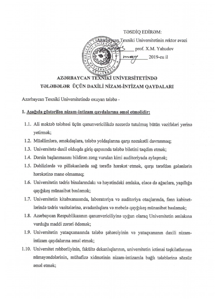 Discipline Rules of Students | PDF