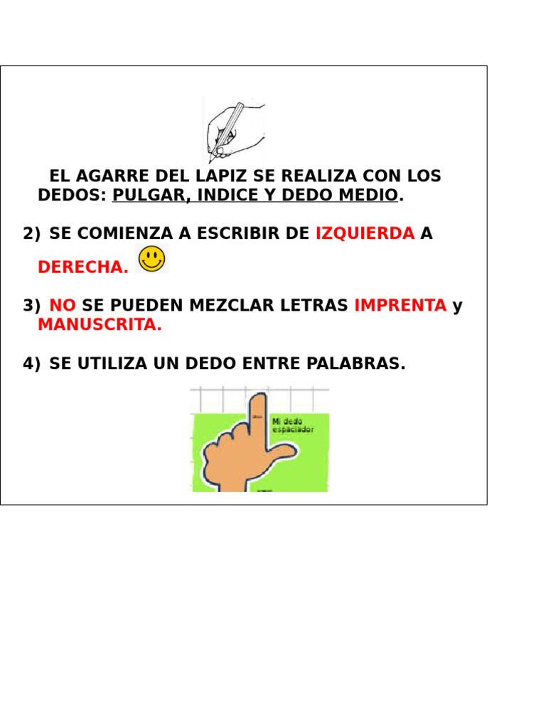 Reglas de Escritura | PDF