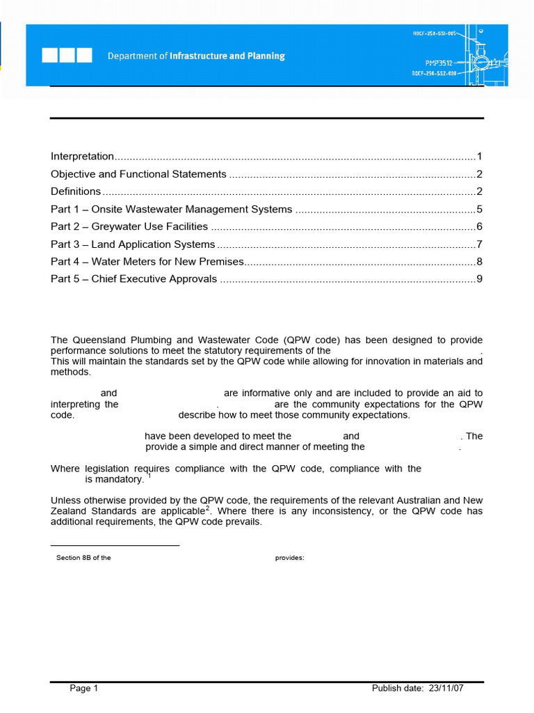 QLD Plumbing Wastewater Code Final 2 | PDF