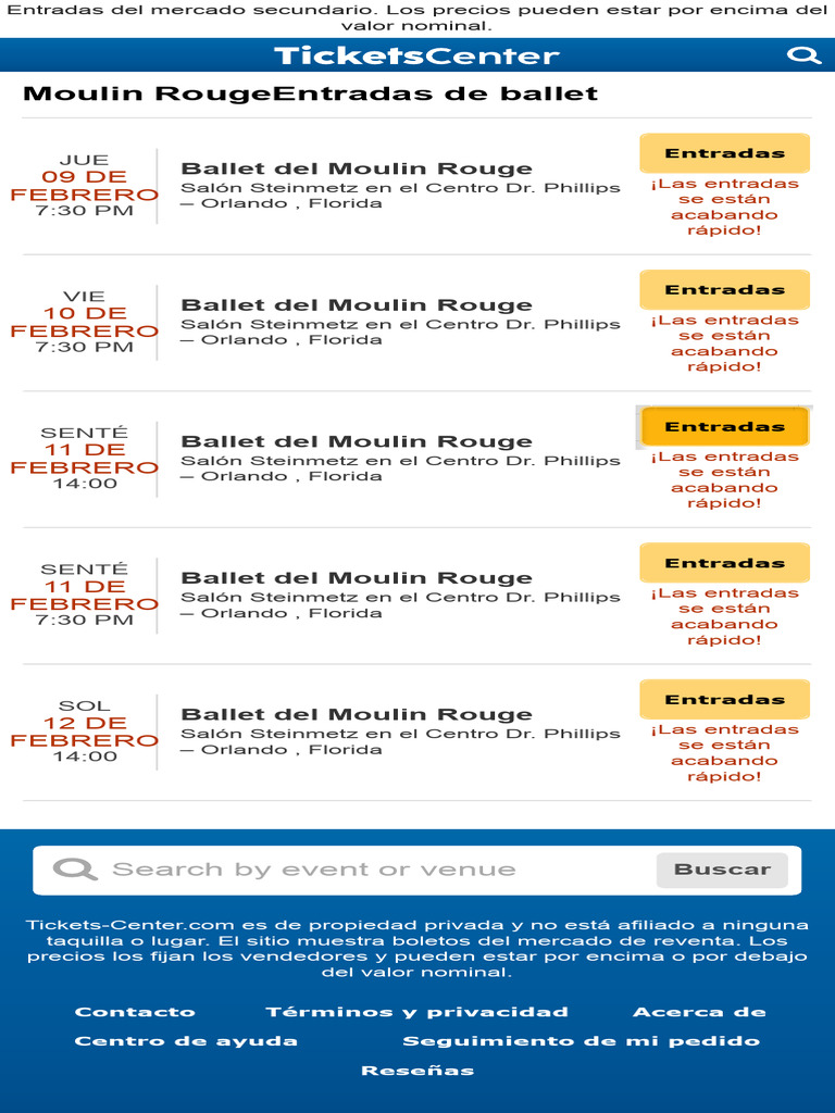 Entradas Ballet Moulin Rouge | PDF