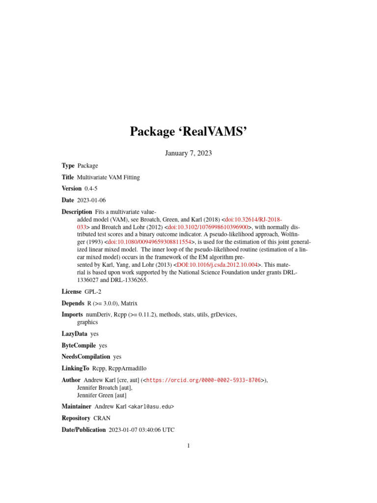 Real VAMS | PDF