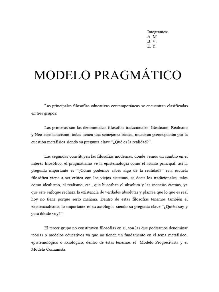 Modelo Pragmatico | PDF