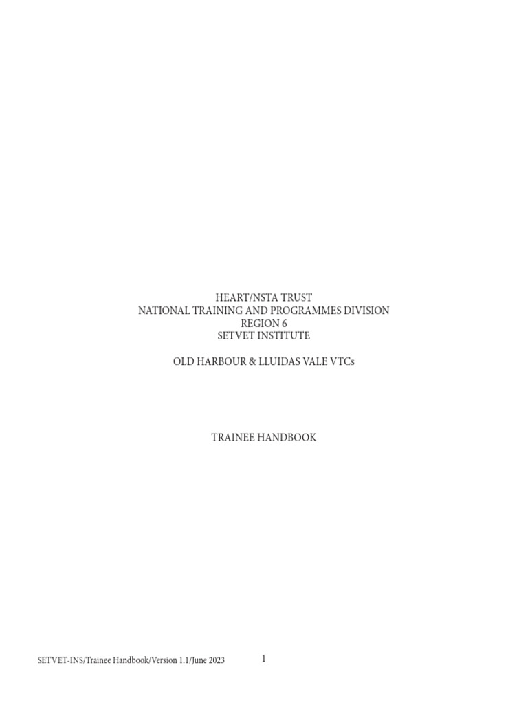Trainee Handbook 2023 | PDF