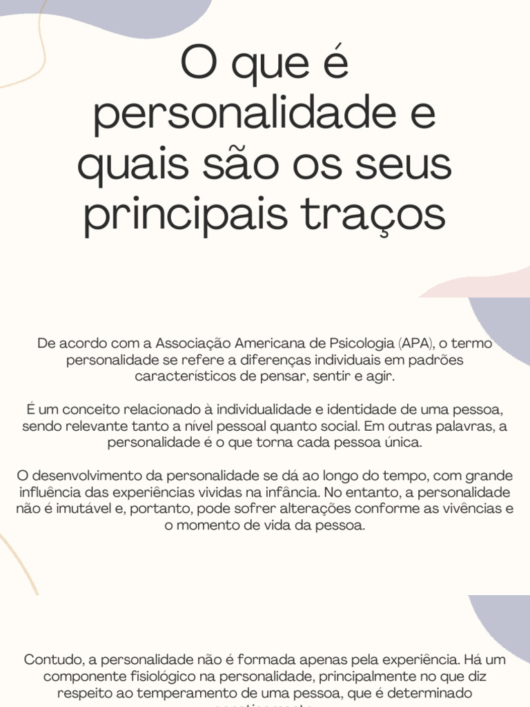 Slides Personalidade | PDF