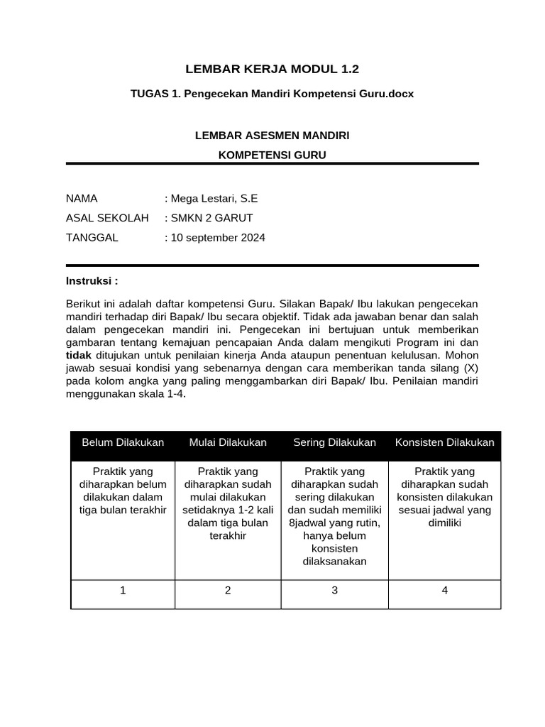 LK MODUL 1.2 LEVEL 1 Nda | PDF