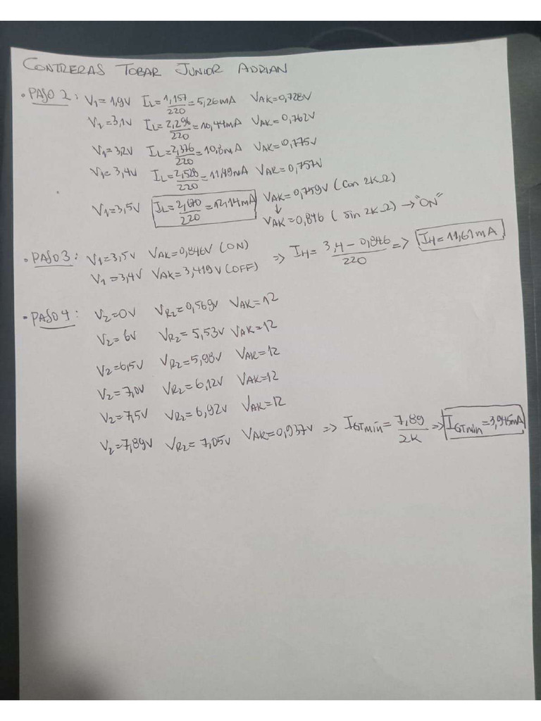 Datos E1 Lab Electronica de Potencia | PDF