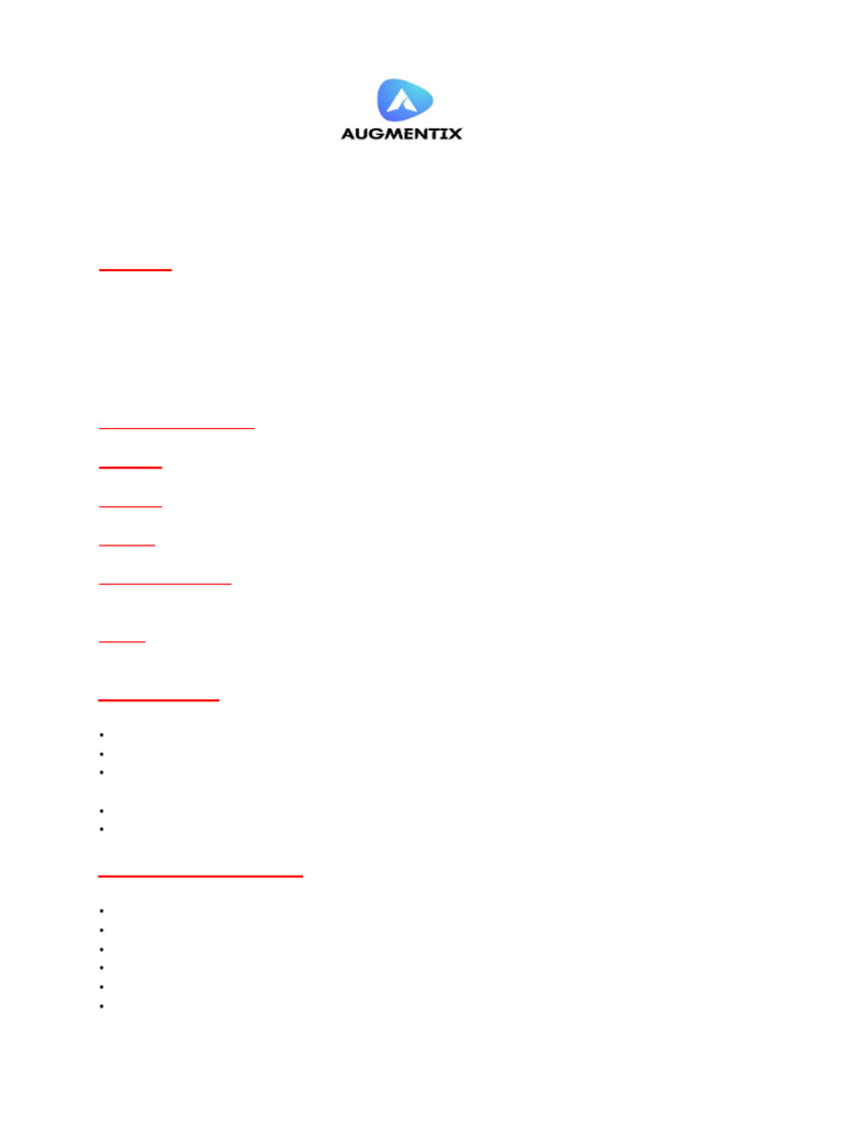 Augmentix - JD | PDF