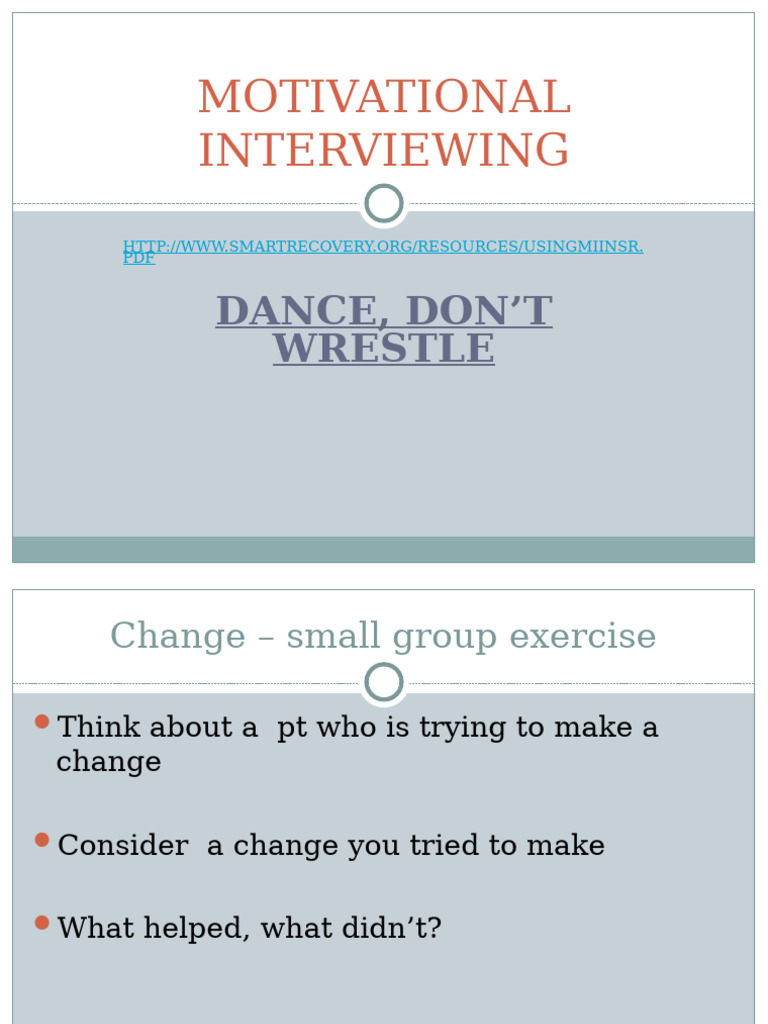 Motivational Interviewing | PDF