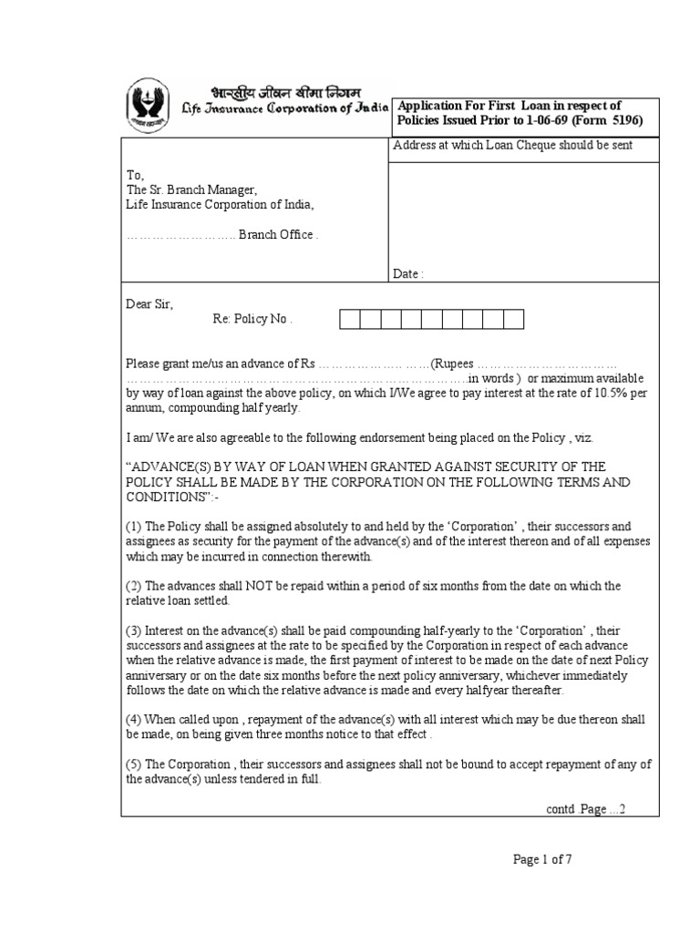 Form 5196 | PDF | Life Insurance | Assignment (Law)