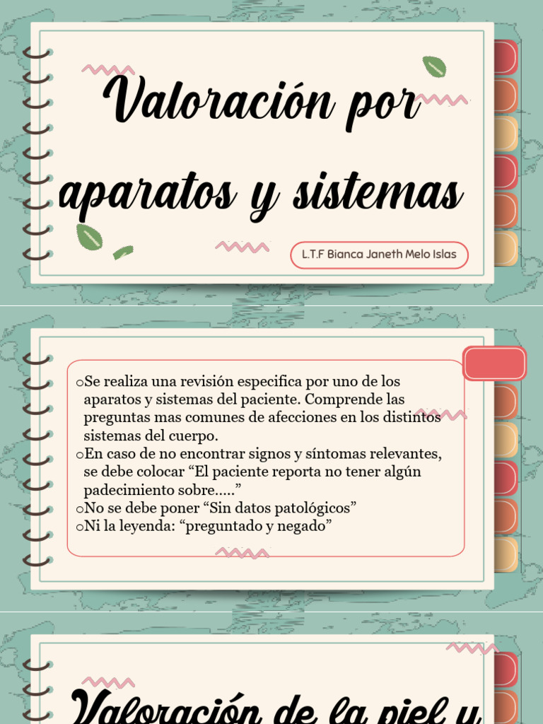 Valoracion Por Aparatos y Sistemas | PDF