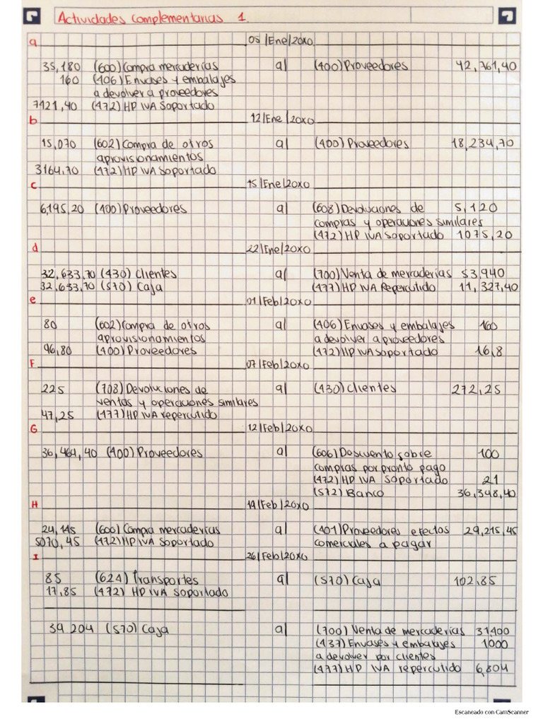 Actividades Complementarias | PDF