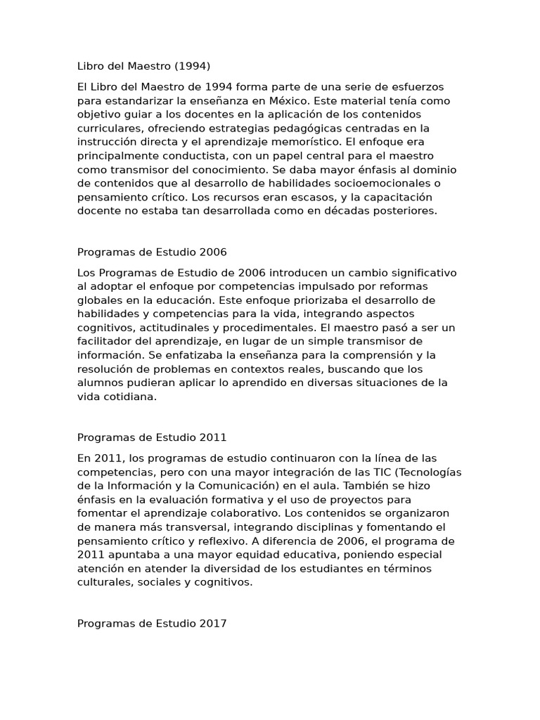 Comparacion Programas | PDF