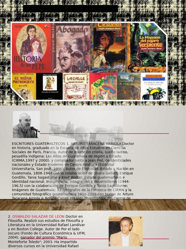 Escritores Guatemaltecos Binder Blanco | PDF