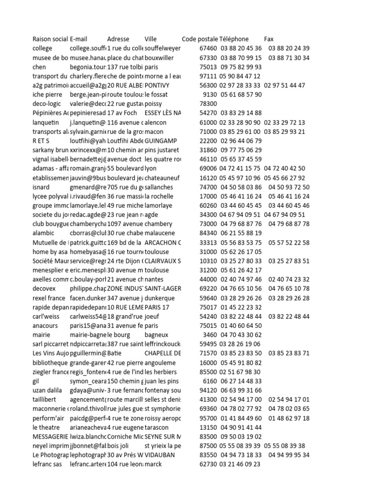 Sample 656 012 b2b France | PDF