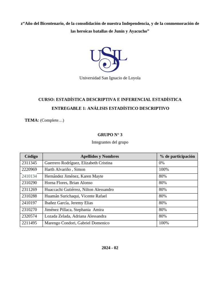 EDIE - Esquema para Presentar Entregable 1 Grupo 3 | PDF