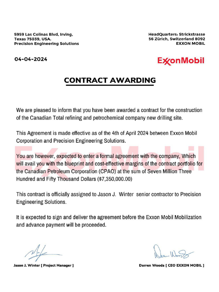 Contract Awarding | PDF