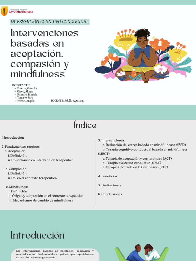 GRUPO 4 - Intervenciones Basadas en Aceptación, Compasión y Mindfulness | PDF