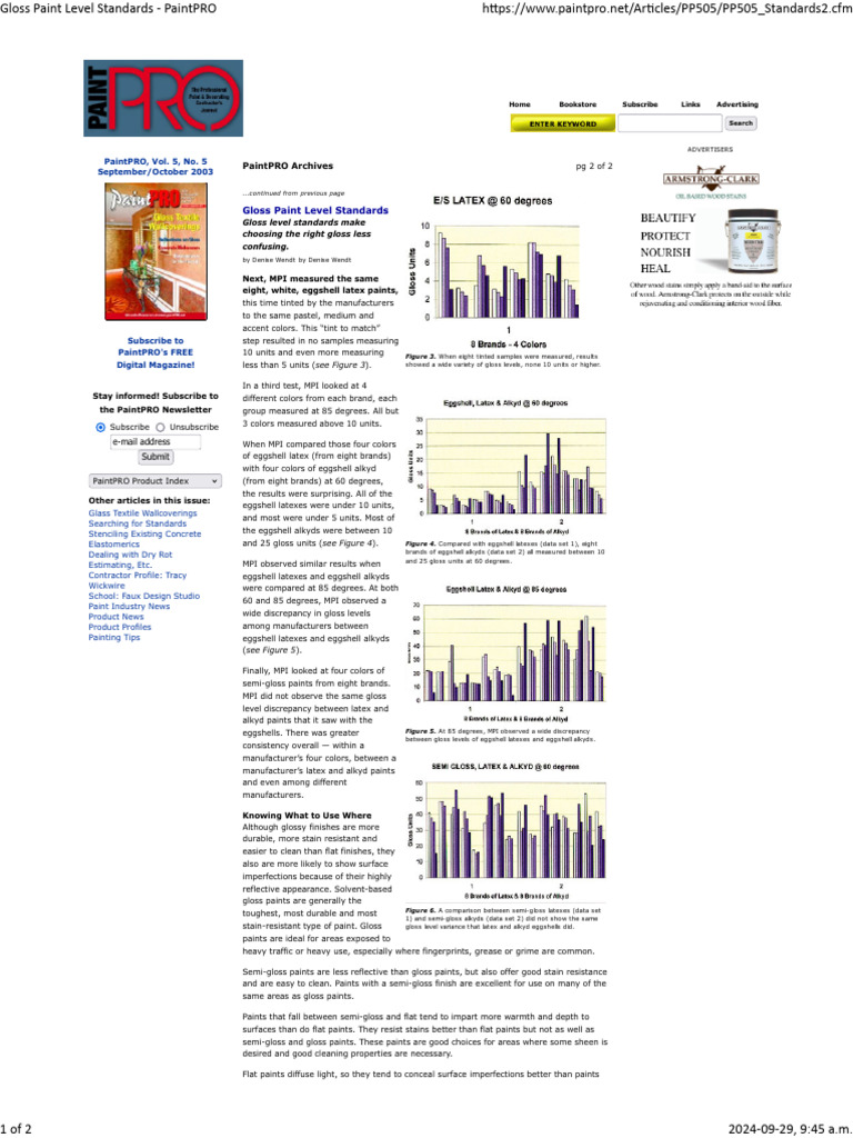 Gloss Paint Level Standards (PaintPro Magazine, 2003) | PDF