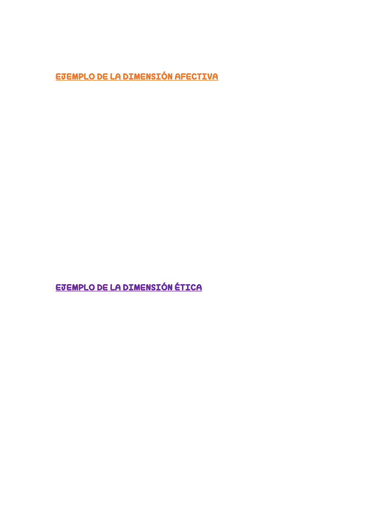 Ejemplo de La Dimensión Afectiva | PDF