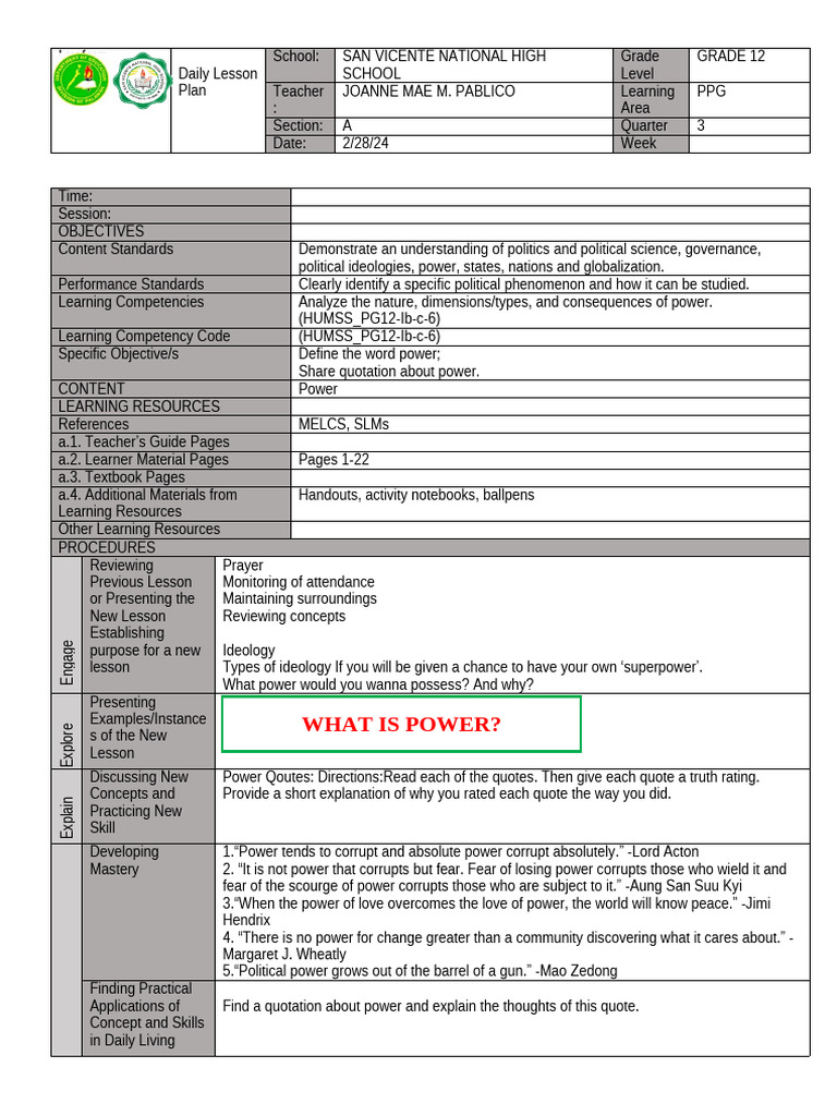 SHS DLP - Sep 14 Orig | PDF