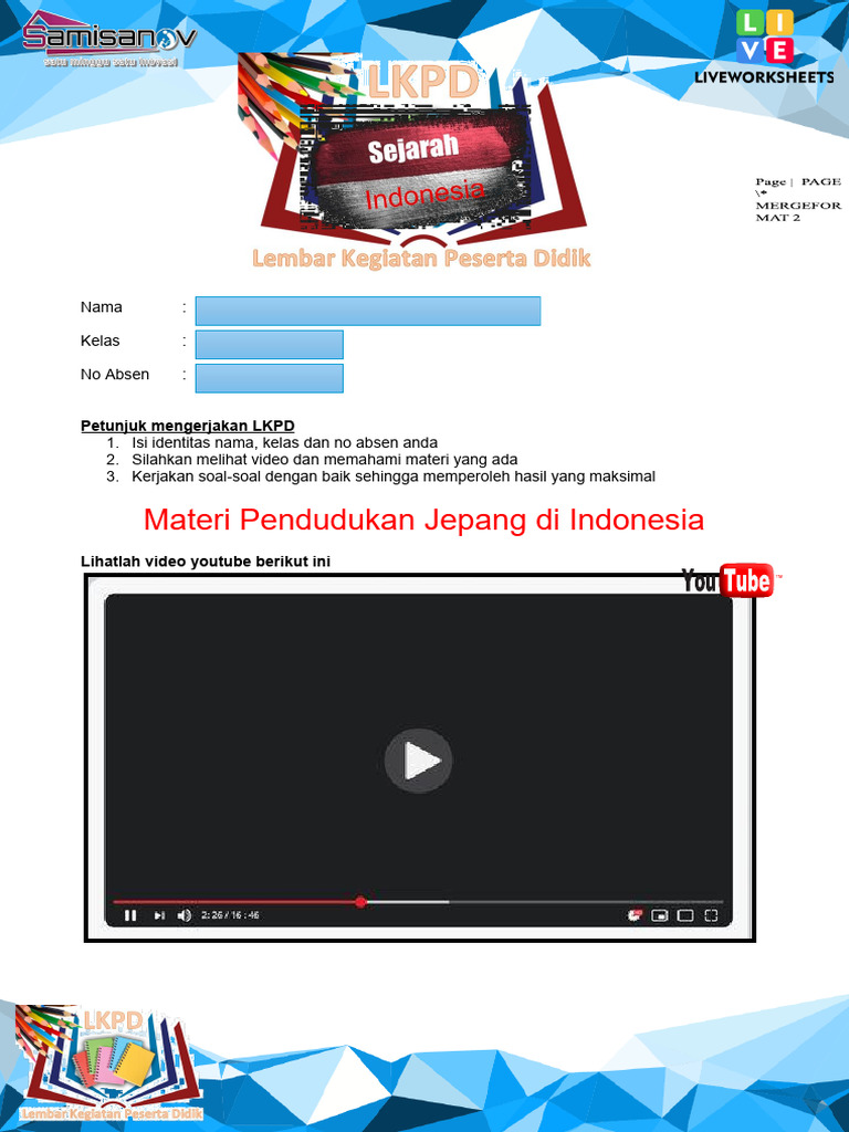 LKPD SEJARAH Jepang - Docx - Google Dokumen | PDF