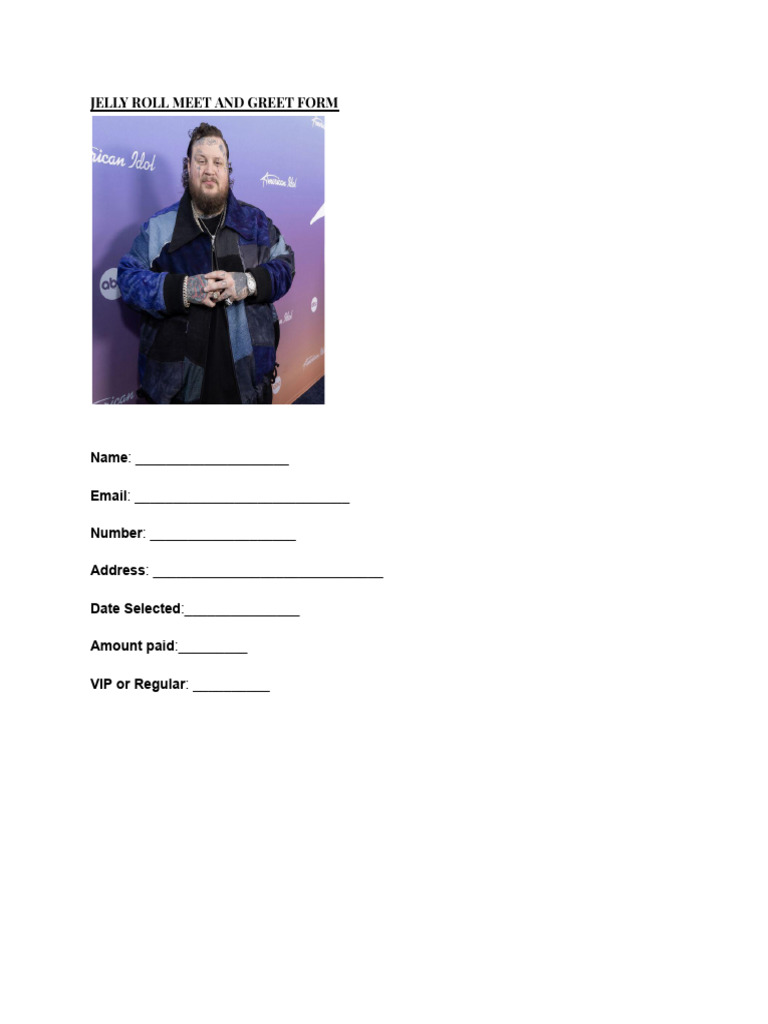 Meet and Greet Form PDF | PDF