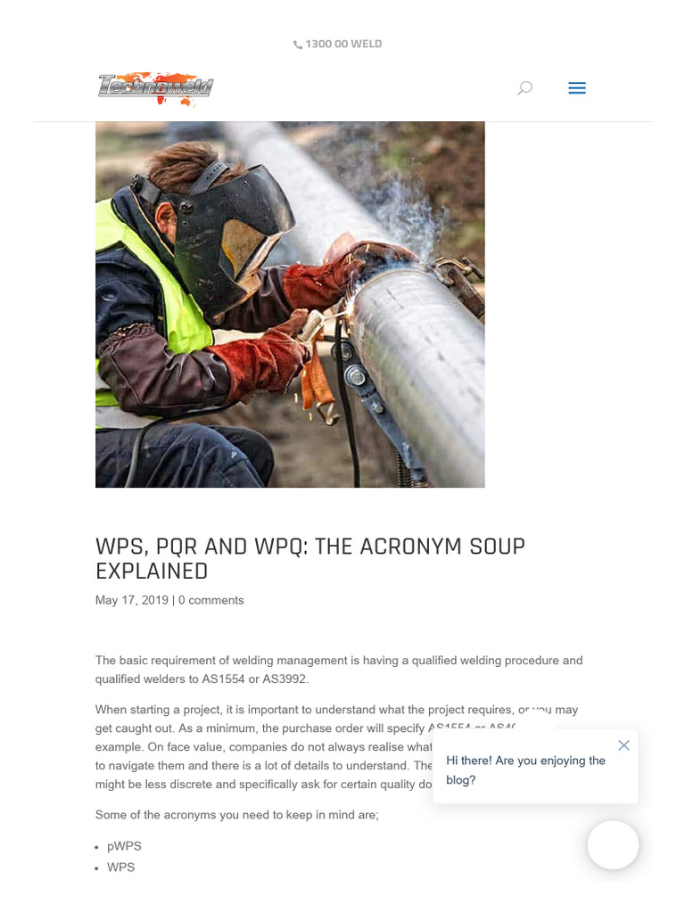 WPS, PQR and WPQ - The Acronym Soup Explained - Technoweld | PDF