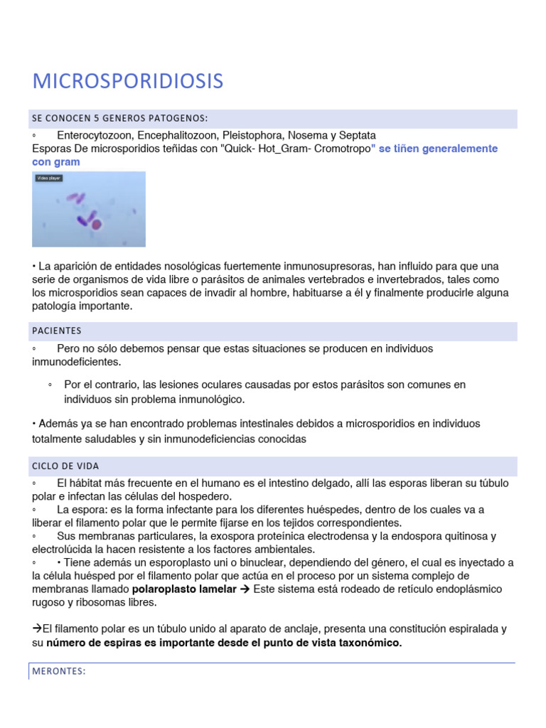 T. Microsporidiosis | PDF