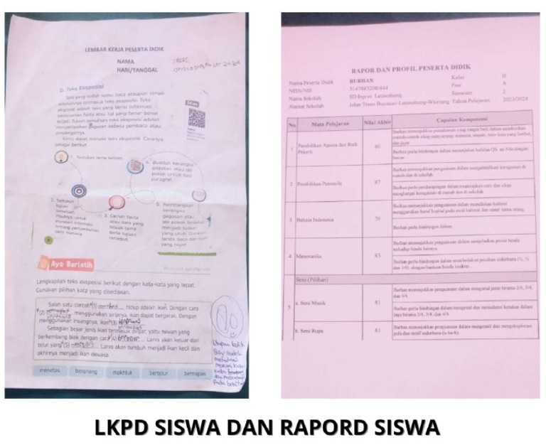 LKPD Siswa Dan Rapord Siswa | PDF