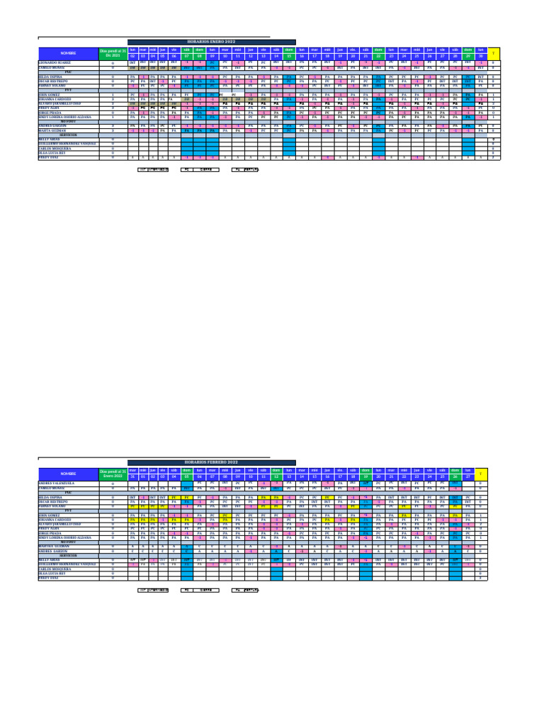 Horarios Nico 2024 | PDF